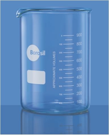 Buy Borosil 1000D16 Capacity 100 ml Low Form with Spout Beaker Online ...