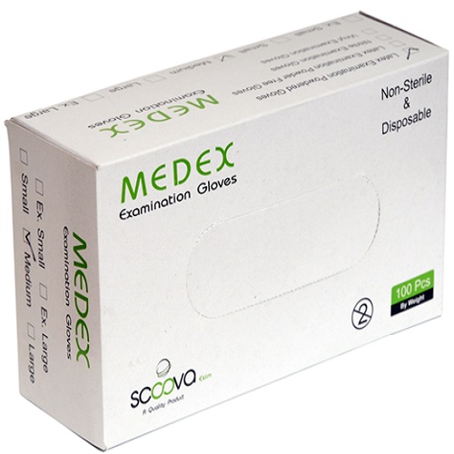 Buy Medex Medium Disposable Latex Examination Gloves M1 Online in India ...