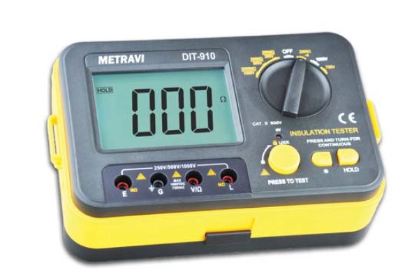 Buy Metravi DIT-910 Digital Insulation Tester (IRT Range 200 to 2000M ...