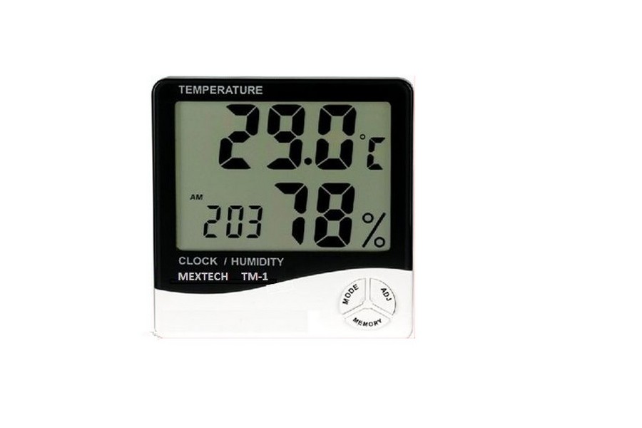 Buy Mextech TM-1 Thermo Hygro Clock (Temp Range 10?C to 50?C) Online in ...