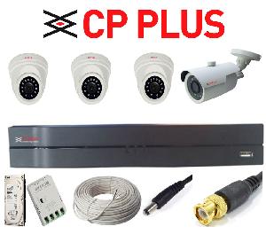 Buy CP Plus 1MP HD CCTV Camera Kit, 4 CCTV Cameras, 4 Ch DVR and all accessories Online in India ...